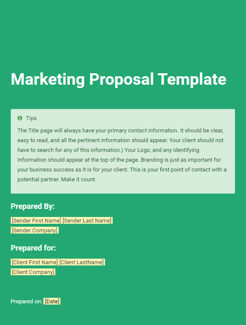 How To Write Marketing Proposal Practical Guide